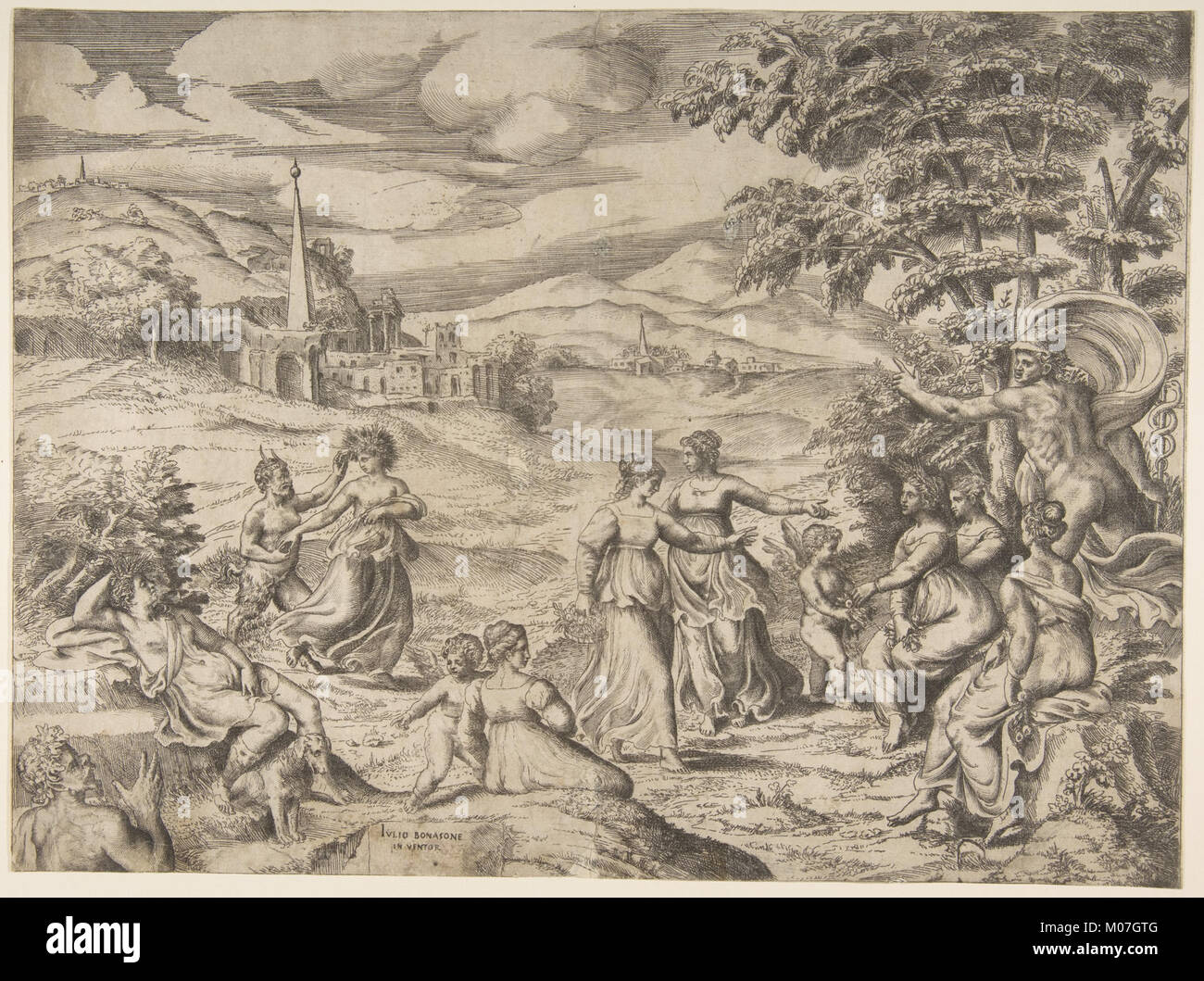 This artwork depicts Mercury telling the mythological story of Pan and ...