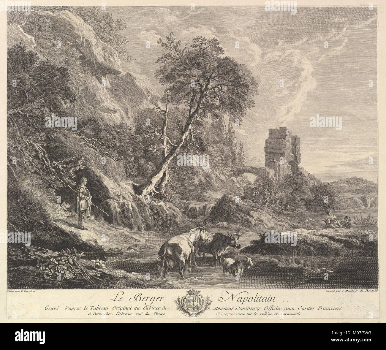 This artwork portrays a Neapolitan shepherd, highlighting rural life ...