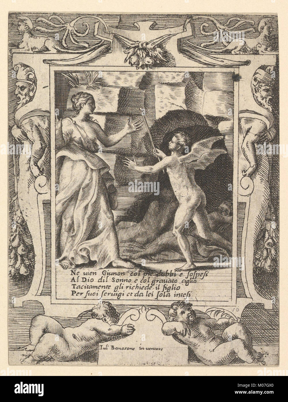 This artwork depicts Juno summoning sleep to descend upon Jupiter ...