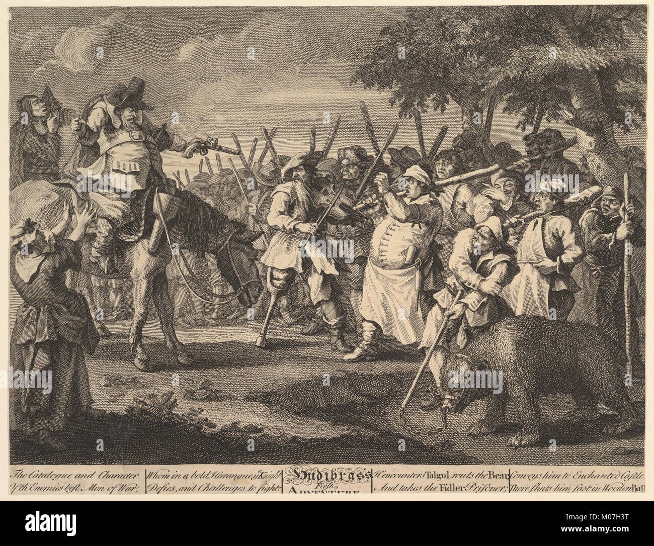 This illustration from Samuel Butler's *Hudibras* depicts the first ...