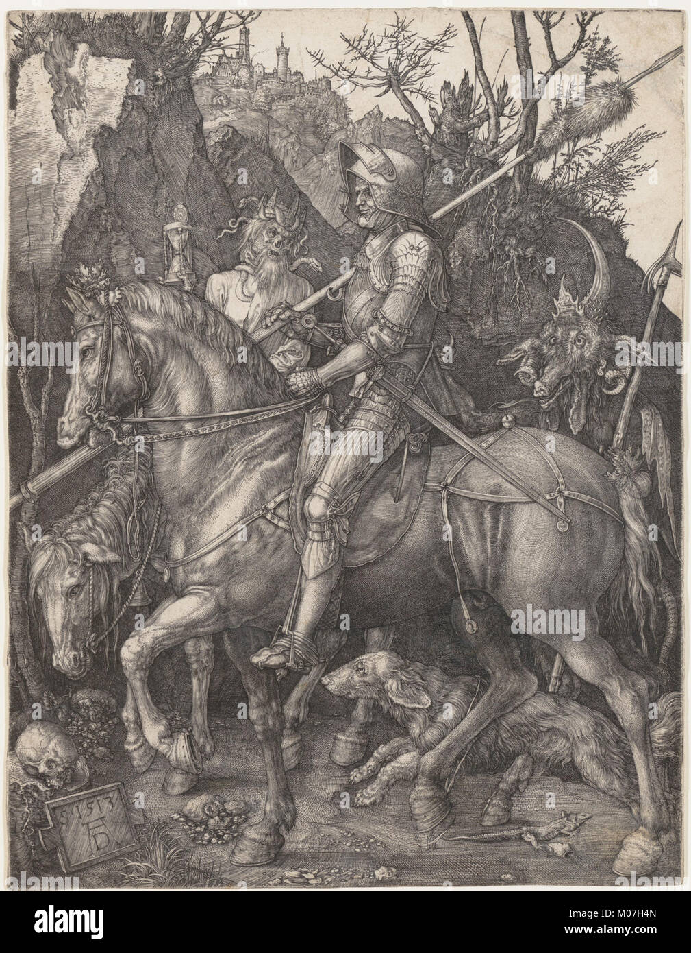 The cover illustration for 'Knight, Death and the Devil' represents a ...