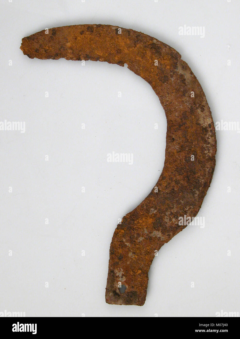 The iron blade is a historical artifact, illustrating ancient ...