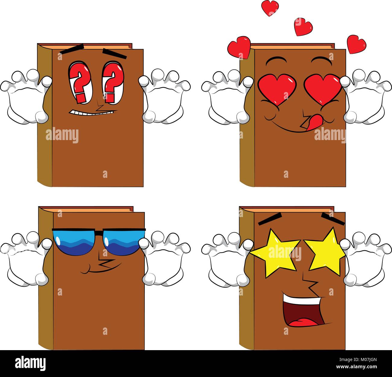 Cartoon character question mark book hi-res stock photography and ...