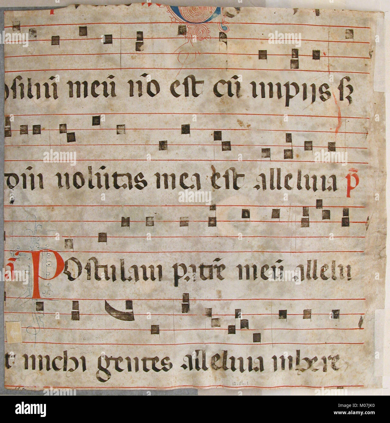This manuscript illumination, featuring scenes of Easter in an initial ...