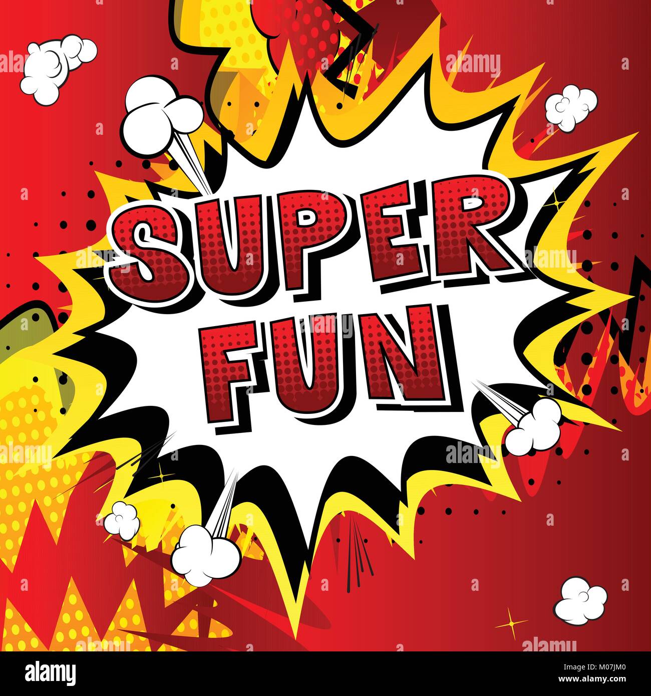 Super Fun - Comic book style word on abstract background Stock Vector ...