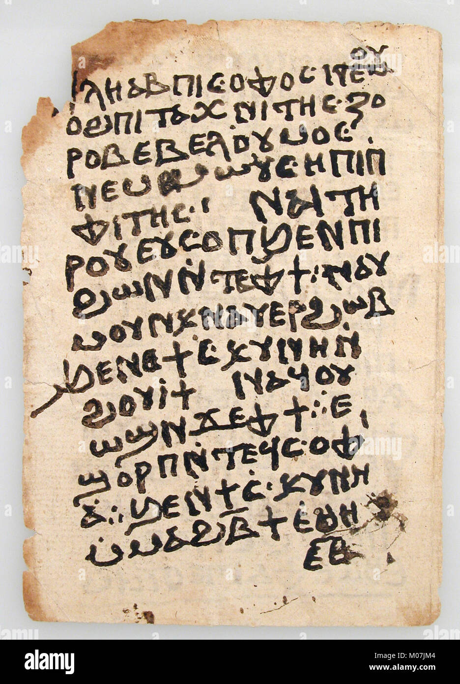 These leaves from a Coptic manuscript, housed in the MET collection ...