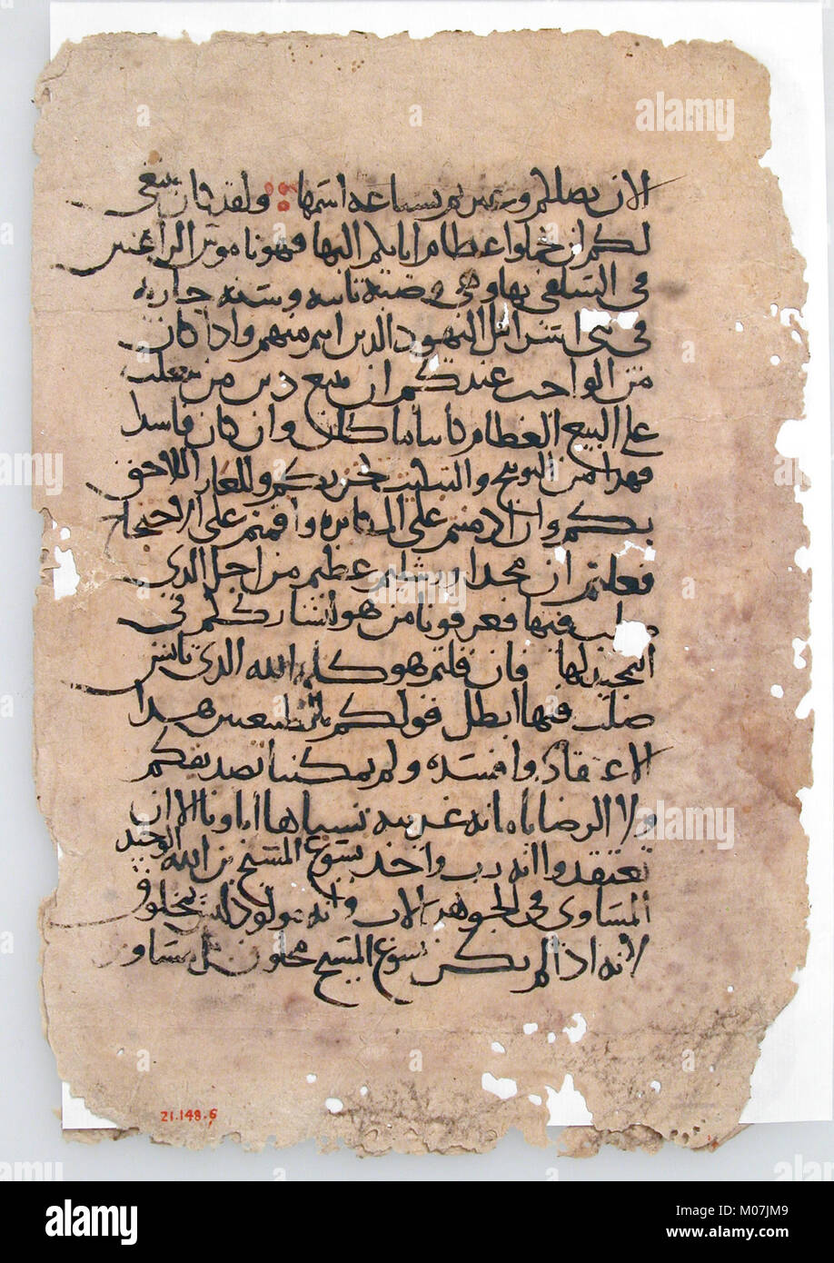 A set of manuscript leaves from an Arabic manuscript, showcasing ...