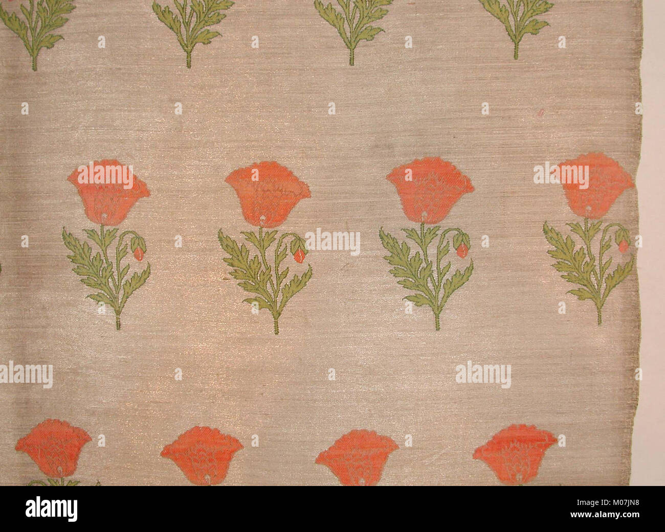 This length of fabric represents historical textile production. It ...