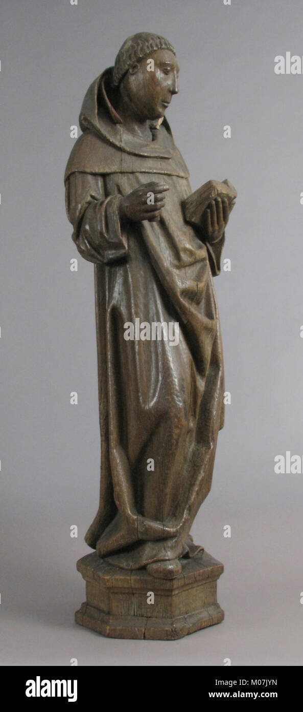 A representation of a monastic saint, depicting religious iconography ...