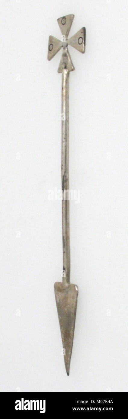 This liturgical knife, made for religious ceremonies, is an example of ...