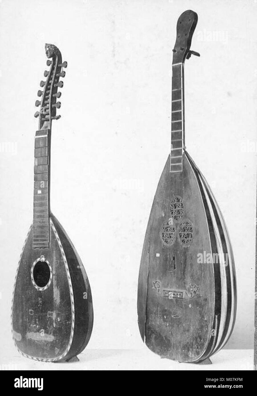 This mandora, a stringed instrument from the Renaissance, features ...
