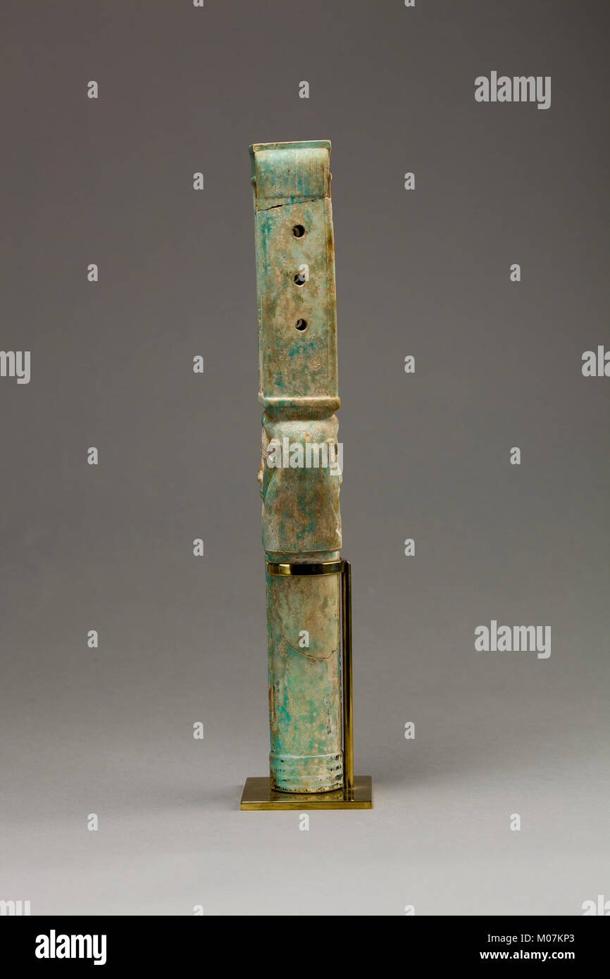 This sistrum, a musical instrument used in ancient Egypt, is inscribed ...