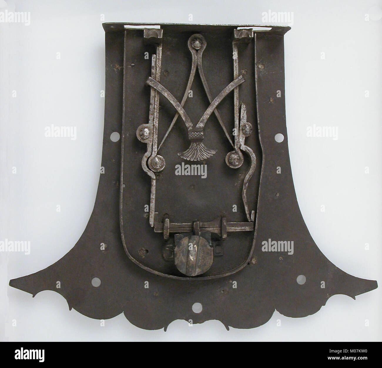 This metal lock is a well-preserved example of historical security ...