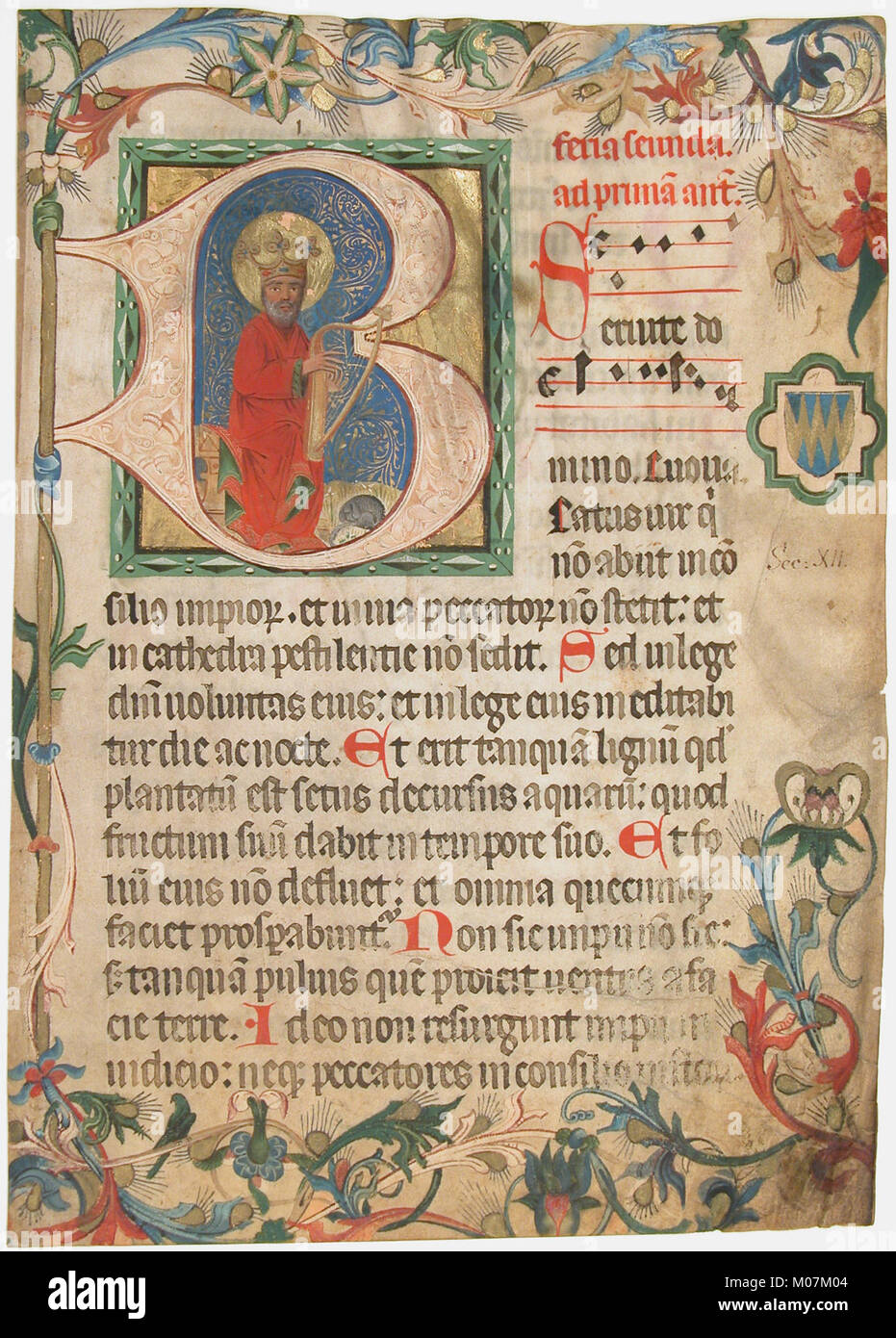 Manuscript leaf from a missal hi-res stock photography and images - Alamy