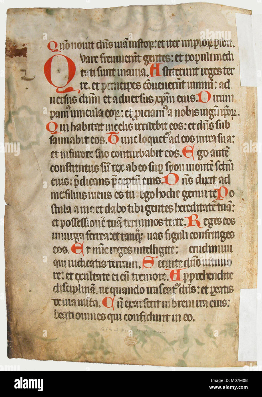 This illuminated manuscript leaf from a missal showcases intricate ...