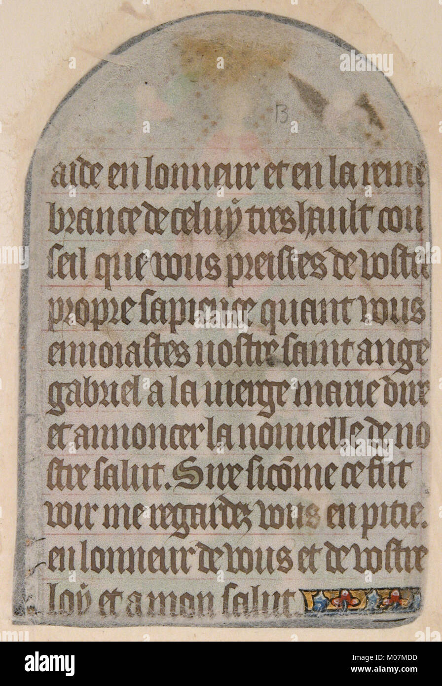 This manuscript leaf depicts the Last Judgment, a common subject in ...