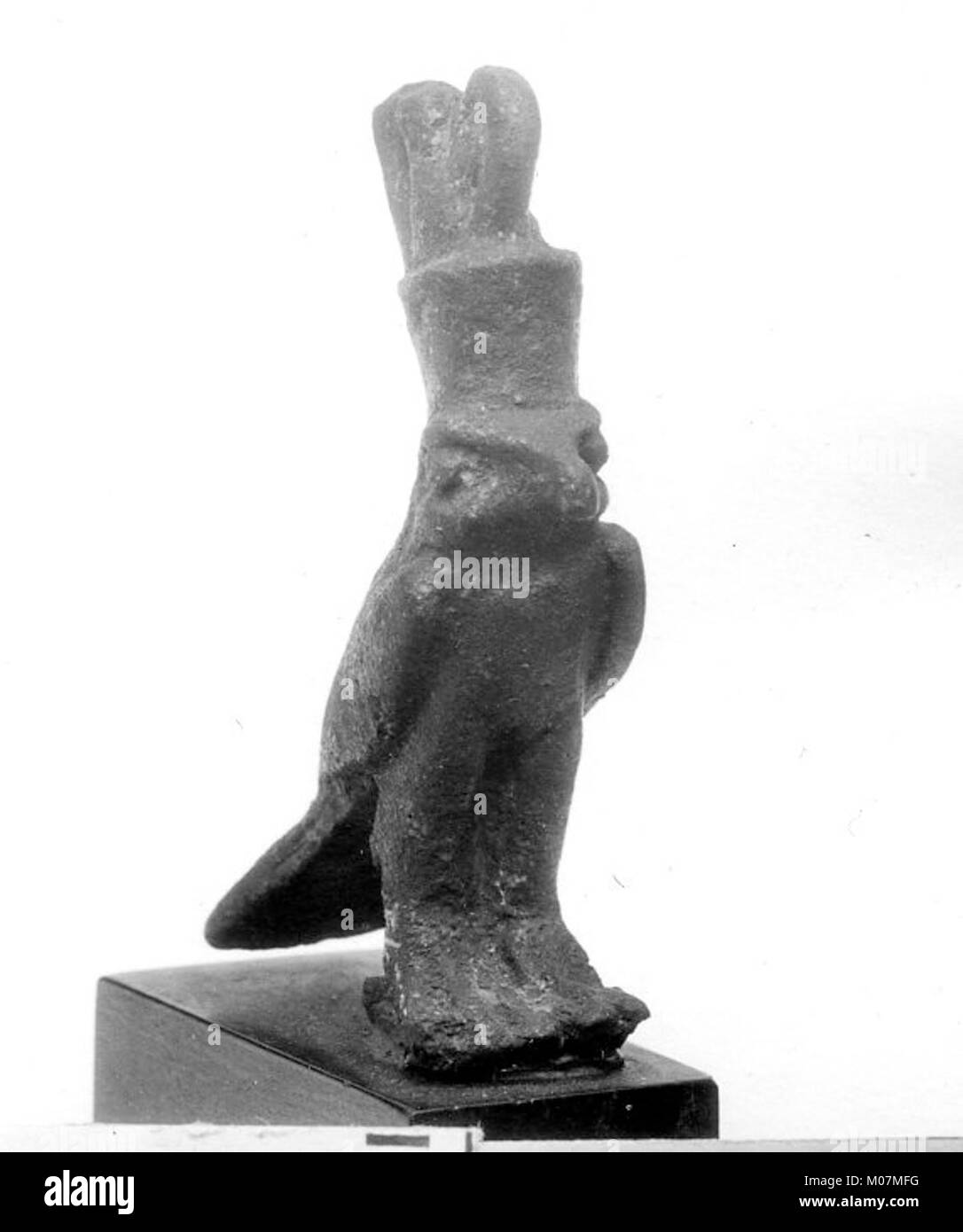 This representation of Horus, the Egyptian god, features the falcon ...