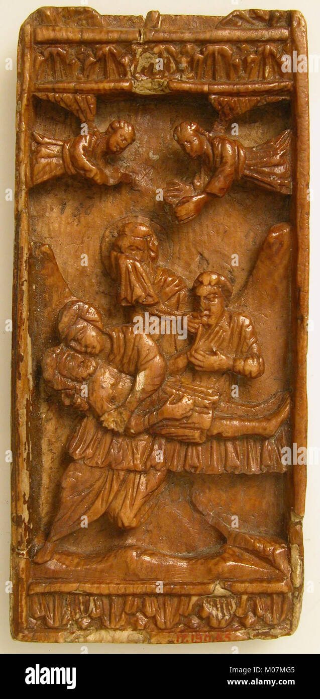 This icon depicts the Lamentation scene, portraying the mourning of ...