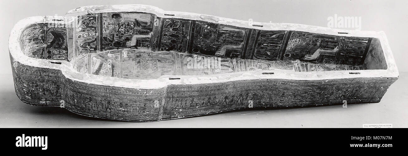The inner coffin of Amenemopet is an ancient Egyptian funerary object ...