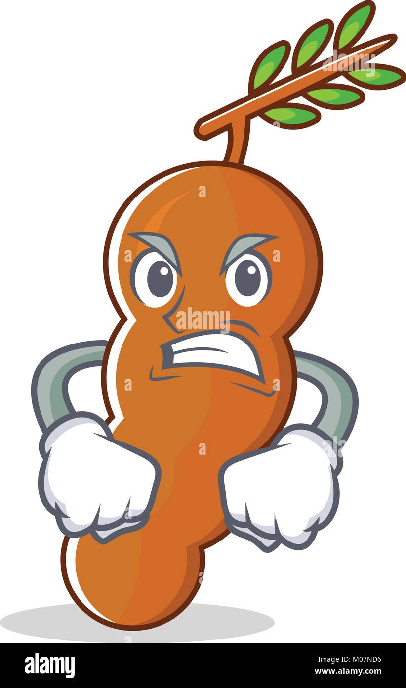 Angry tamarind mascot cartoon style Stock Vector Image & Art - Alamy