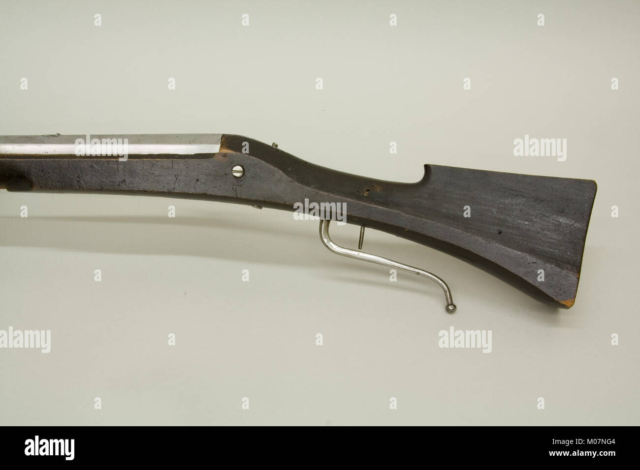 The matchlock gun is an early firearm featuring a matchlock mechanism ...