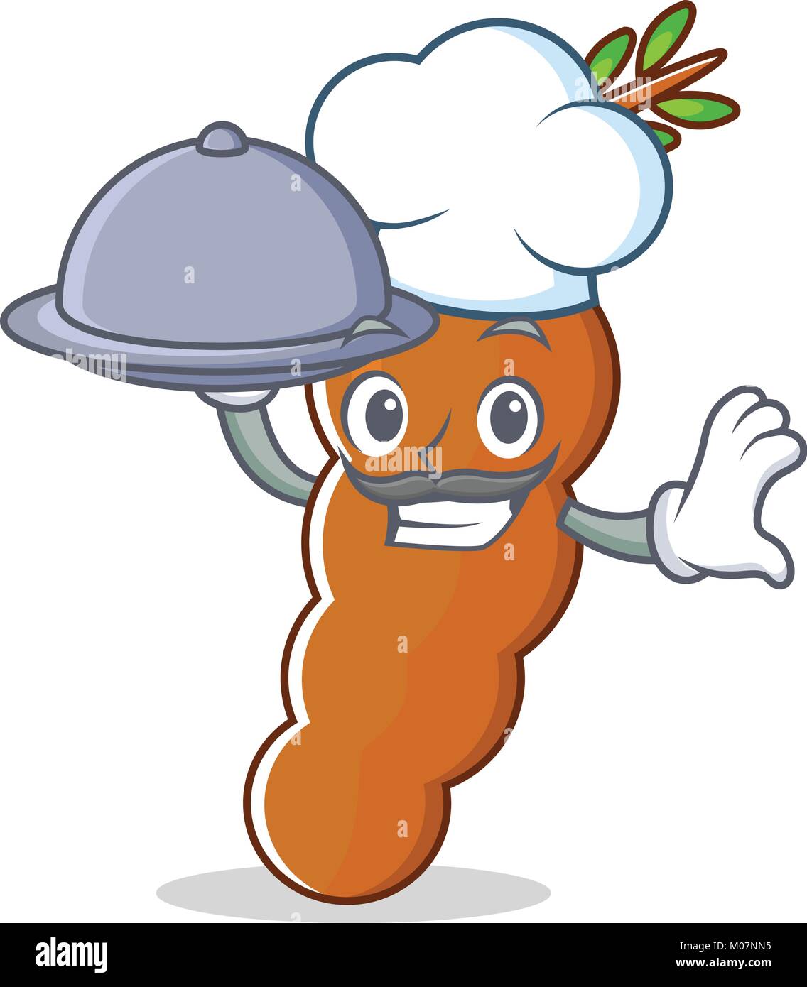 Chef with food tamarind mascot cartoon style Stock Vector Image & Art ...