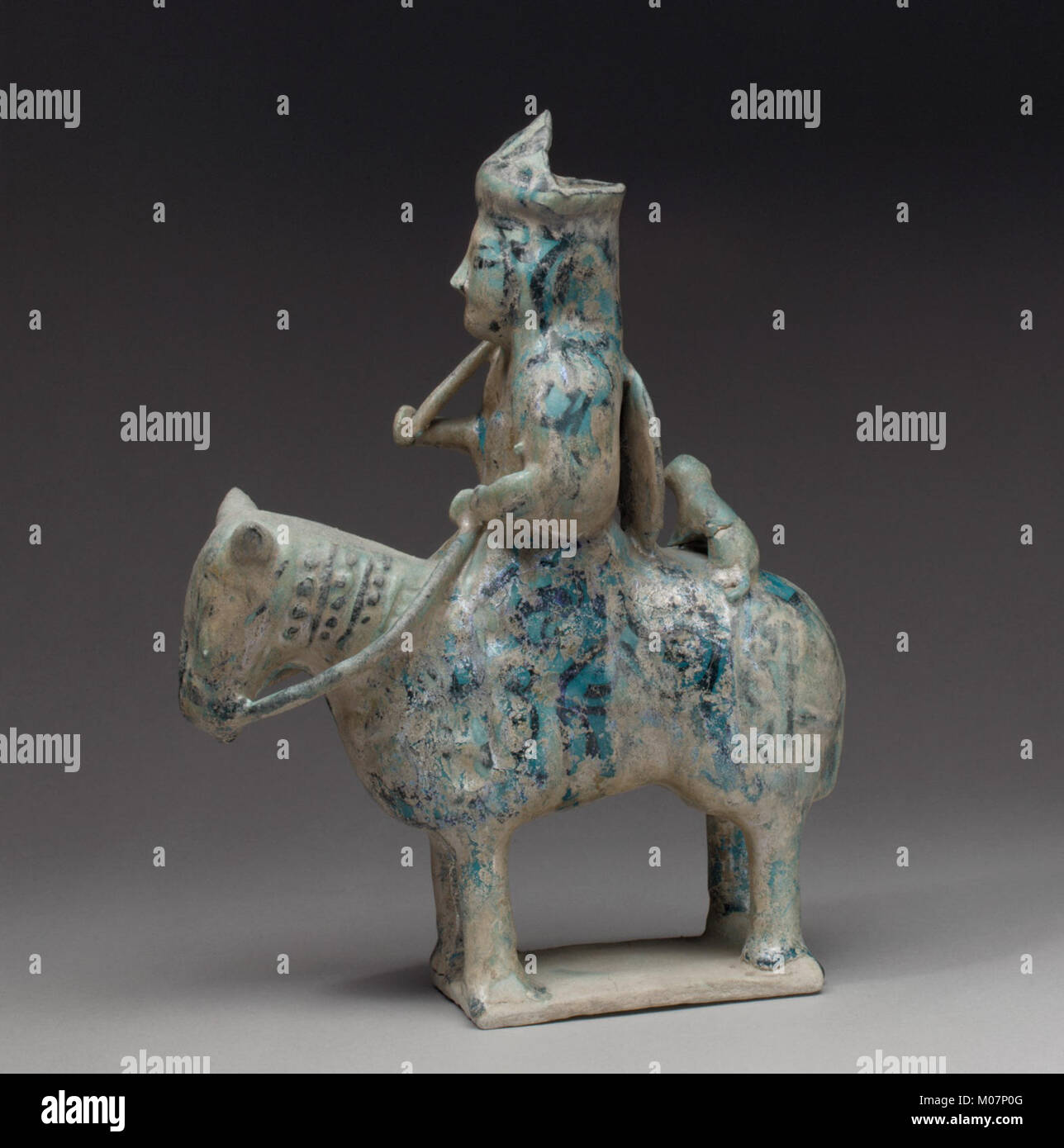 Mounted Hunter with Cheetah MET DP100768 Stock Photo - Alamy