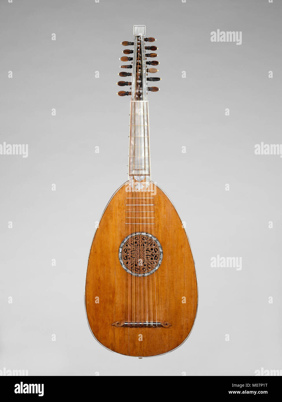 This mandola, a stringed musical instrument, is a historical example of ...