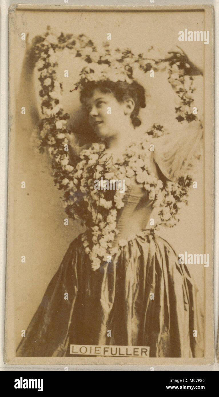 A card from the Actors and Actresses series, featuring Loie Fuller, a ...