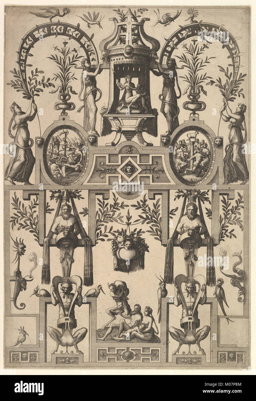 This artwork, titled 'Modern Grotesque with Strapwork', displays a ...