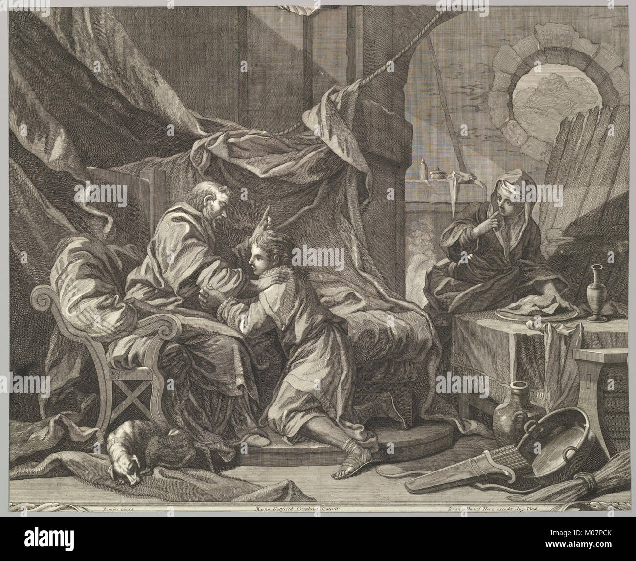 A depiction of Isaac blessing Jacob, cataloged under MET DP826933 ...