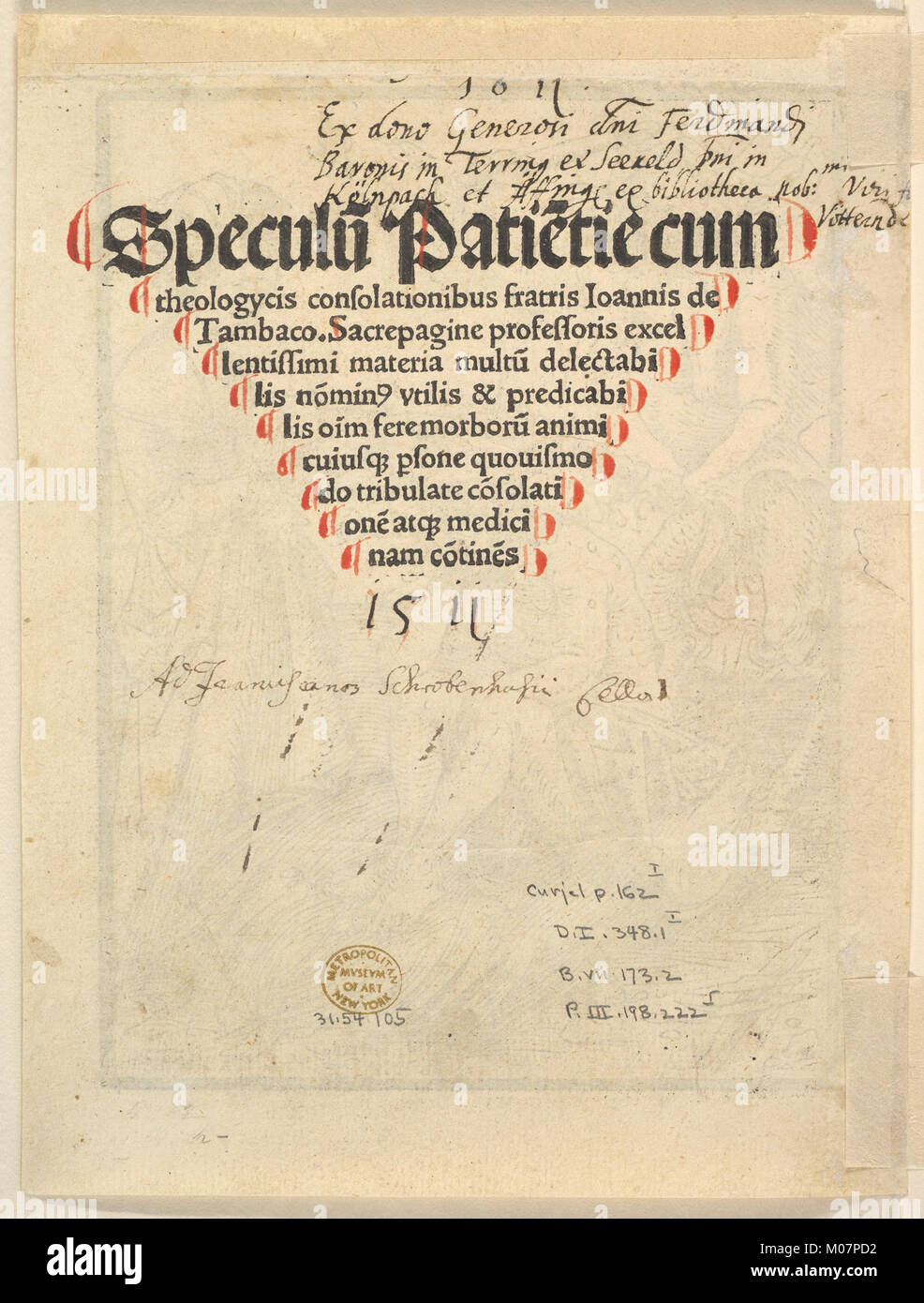 This artwork depicts the biblical figure Job being tempted by a demon ...