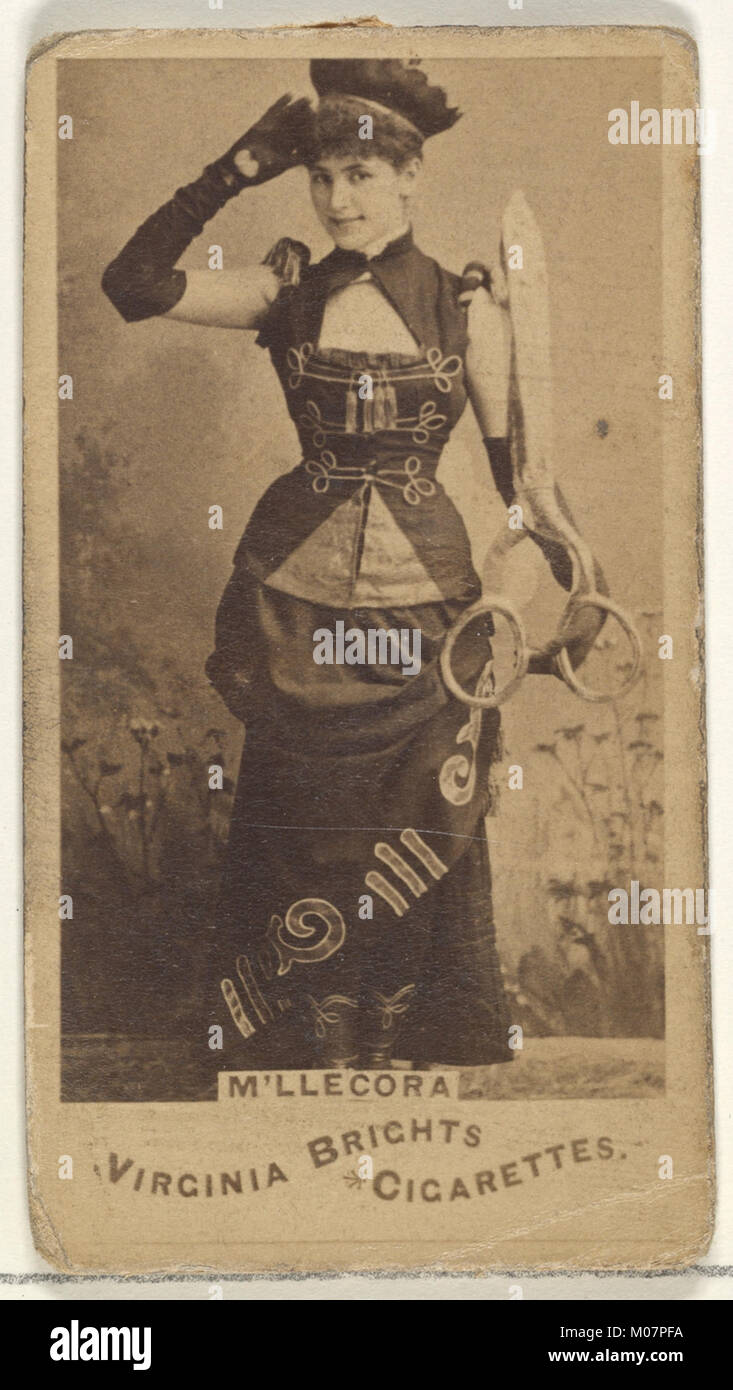 This portrait of M'lle Cora, from the 'Actors and Actresses' series ...