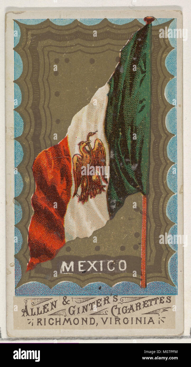 This image of Mexico from the 'Flags of All Nations' series showcases ...