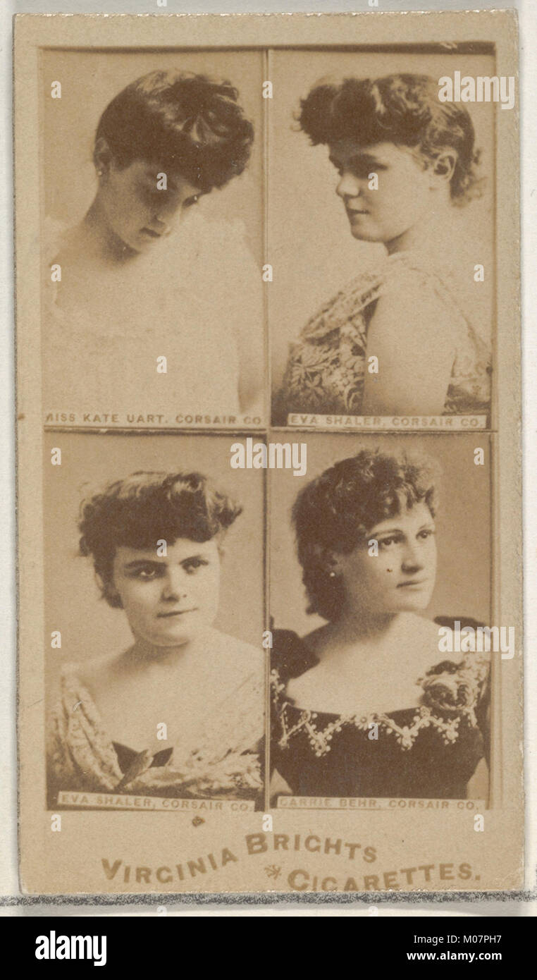 Portraits of Miss Kate Uart, Eva Shaler, and Carrie Behr from the ...