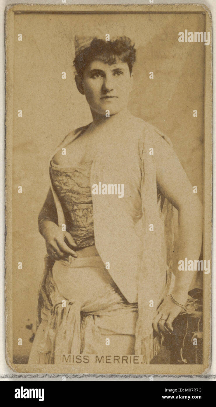 This card titled 'Miss Merrie' is part of the Actors and Actresses ...