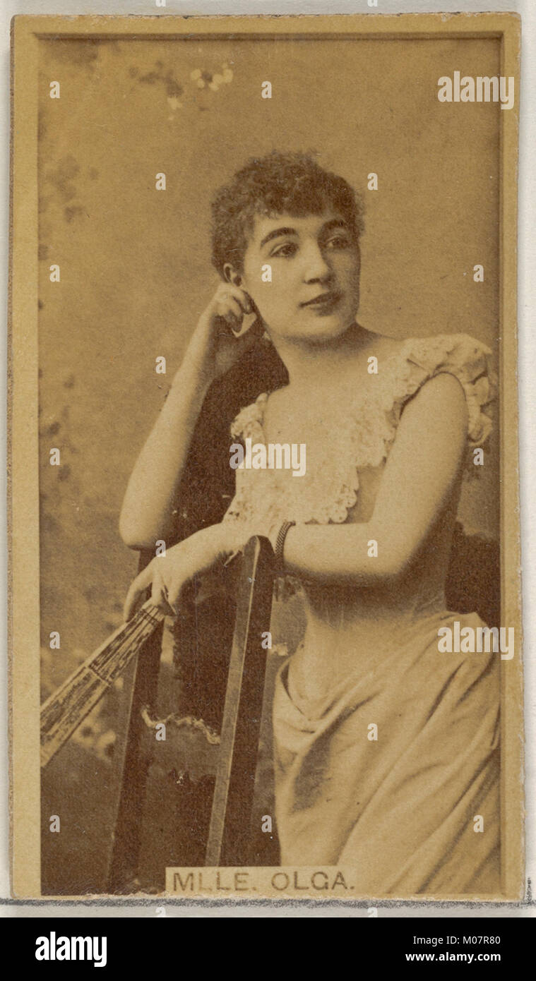 This portrait of Mlle. Olga from the Actors and Actresses series (N45 ...