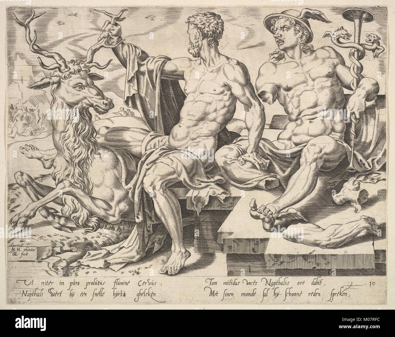 This artwork depicts Naphtali, one of the Twelve Patriarchs, as ...