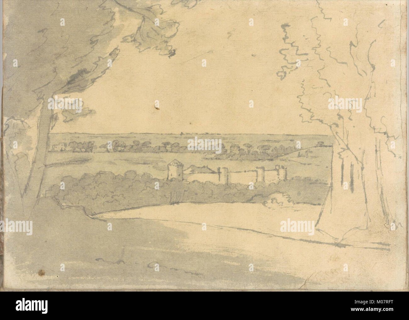 Pencil drawing distant view hi-res stock photography and images - Alamy