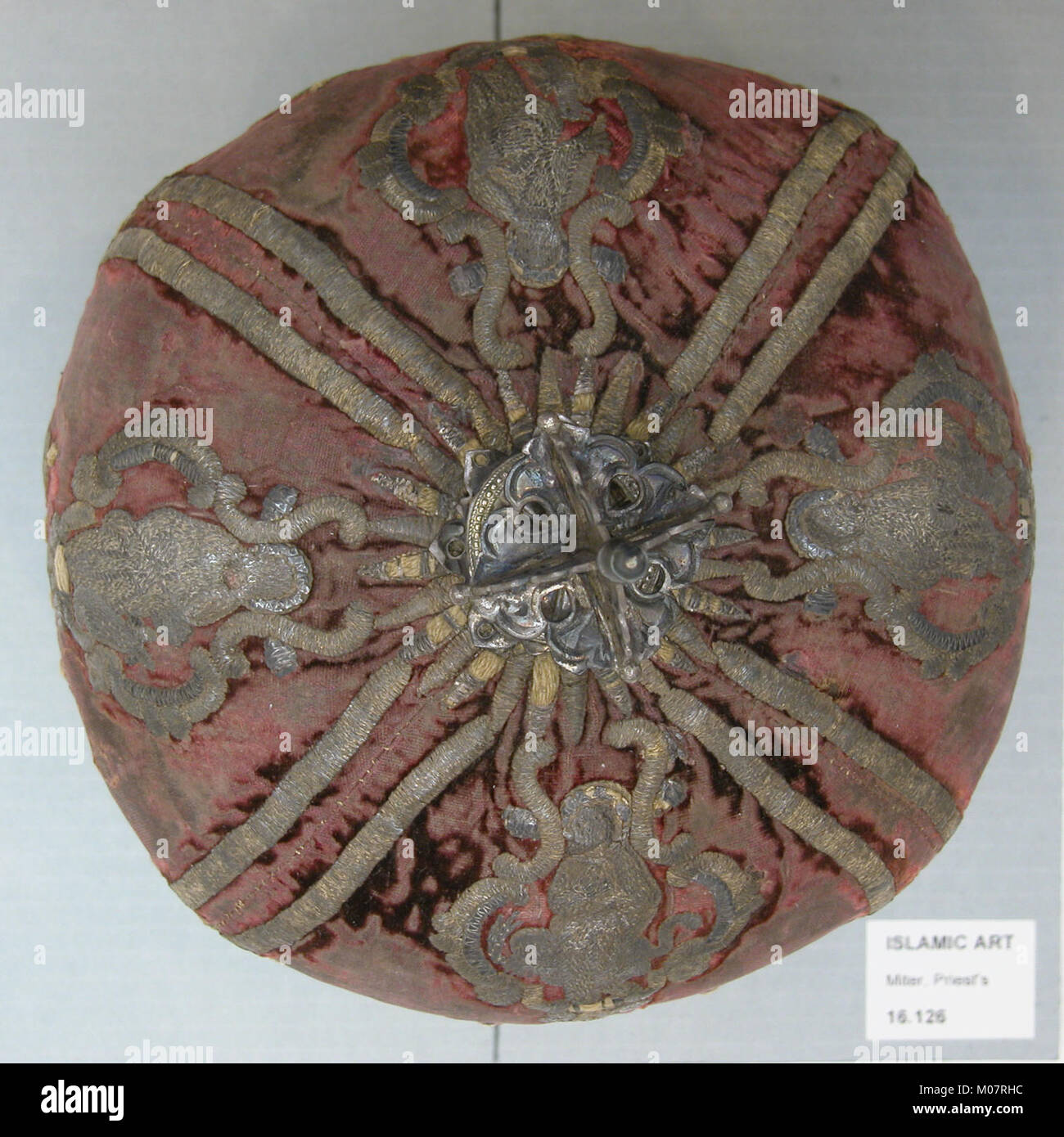 This miter, a ceremonial headpiece worn by priests, is a symbol of ...