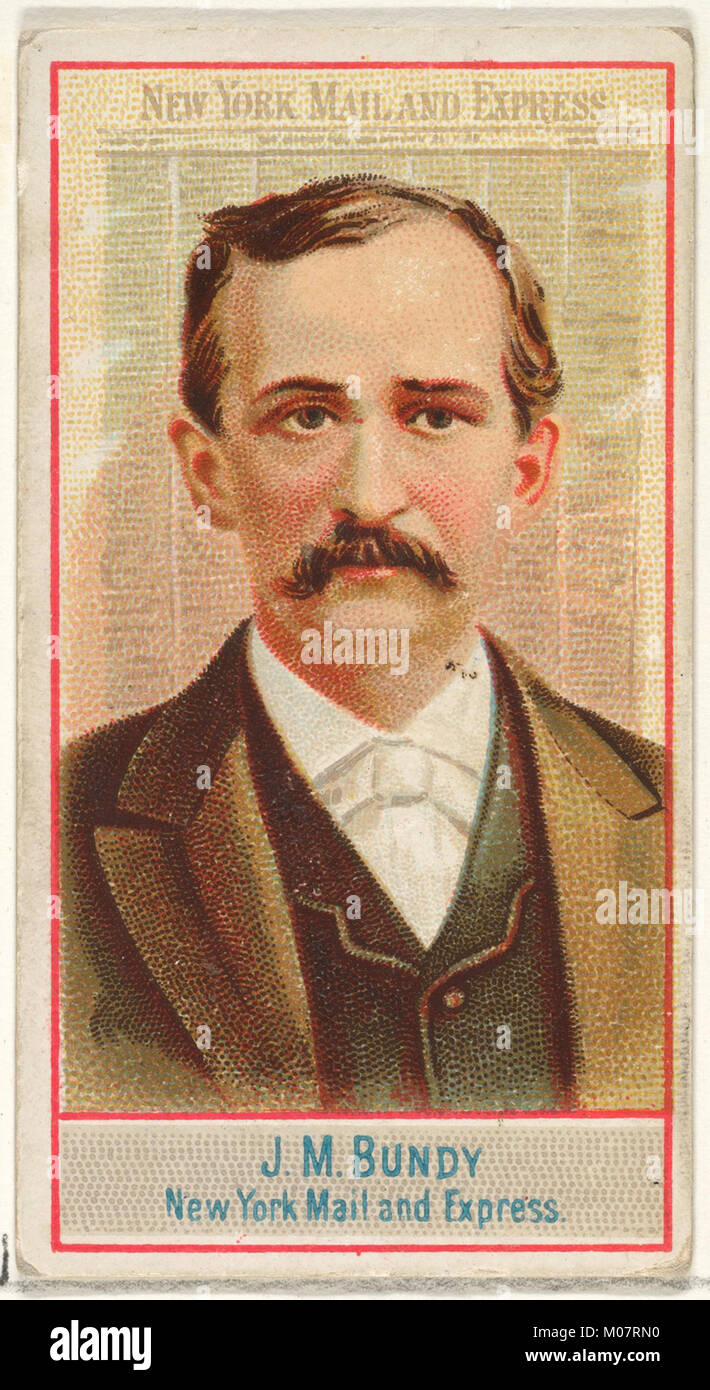 This card of J.M. Bundy from the American Editors series for Allen ...