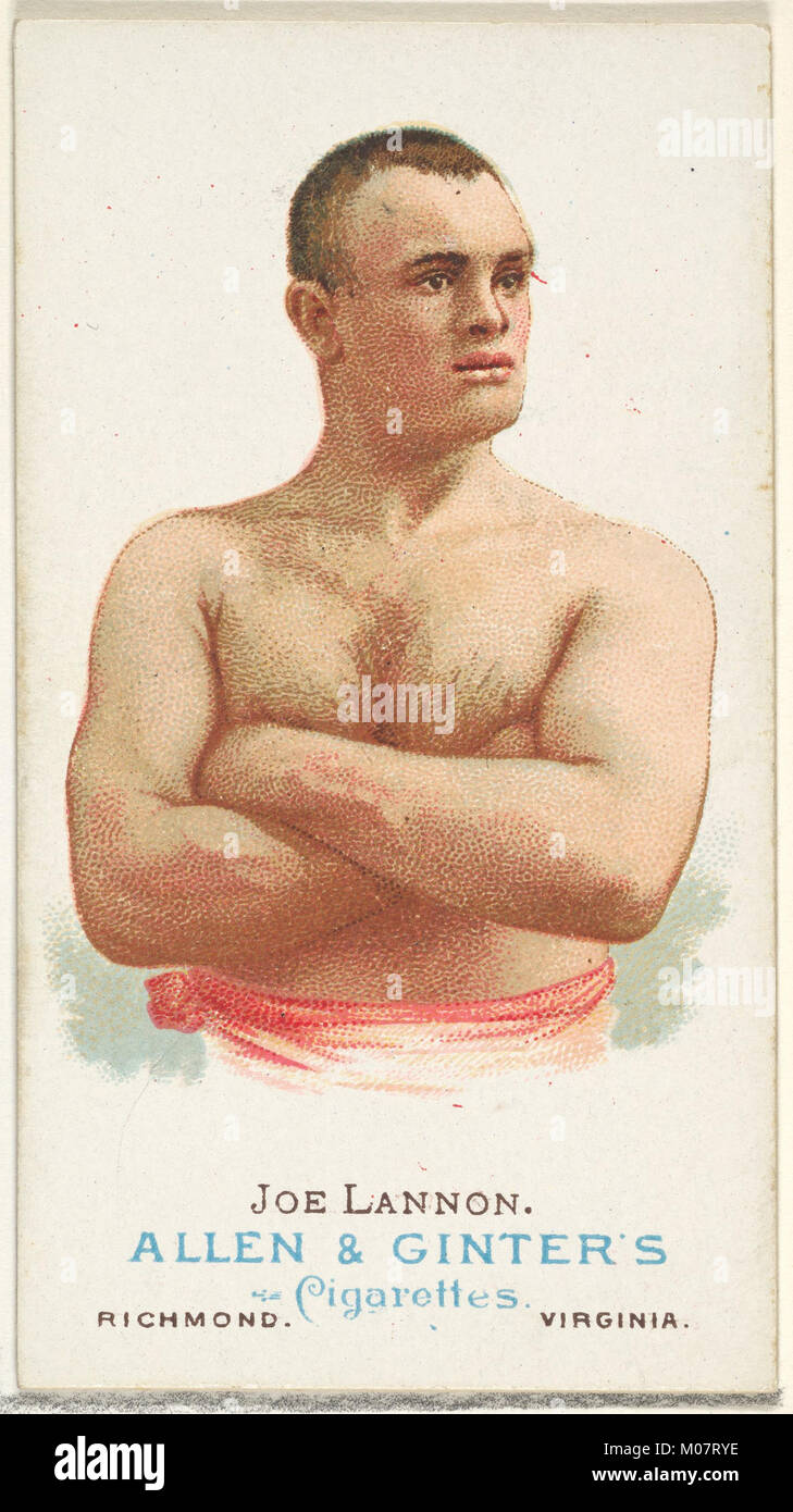 This lithograph of Joe Lannon, a boxer featured in the 'Worldâ€™s ...
