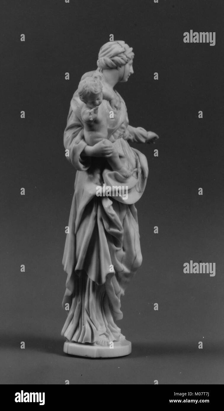 This Madonna and Child artwork depicts the Virgin Mary holding the ...