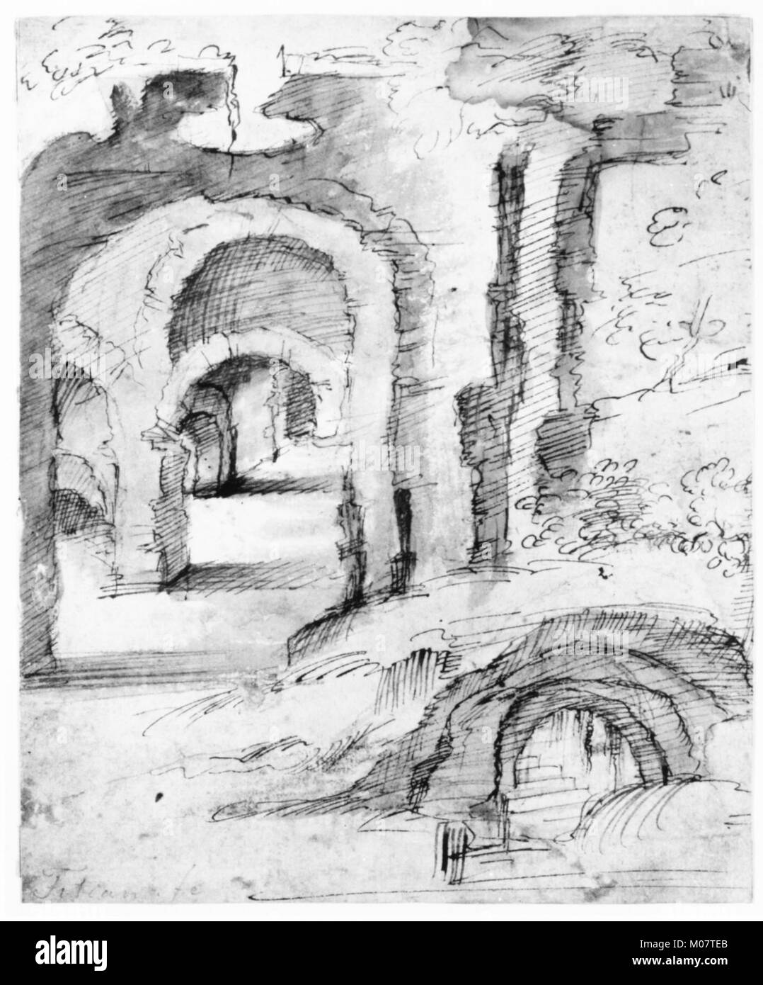 The landscape shows catacombs, highlighting underground burial sites ...