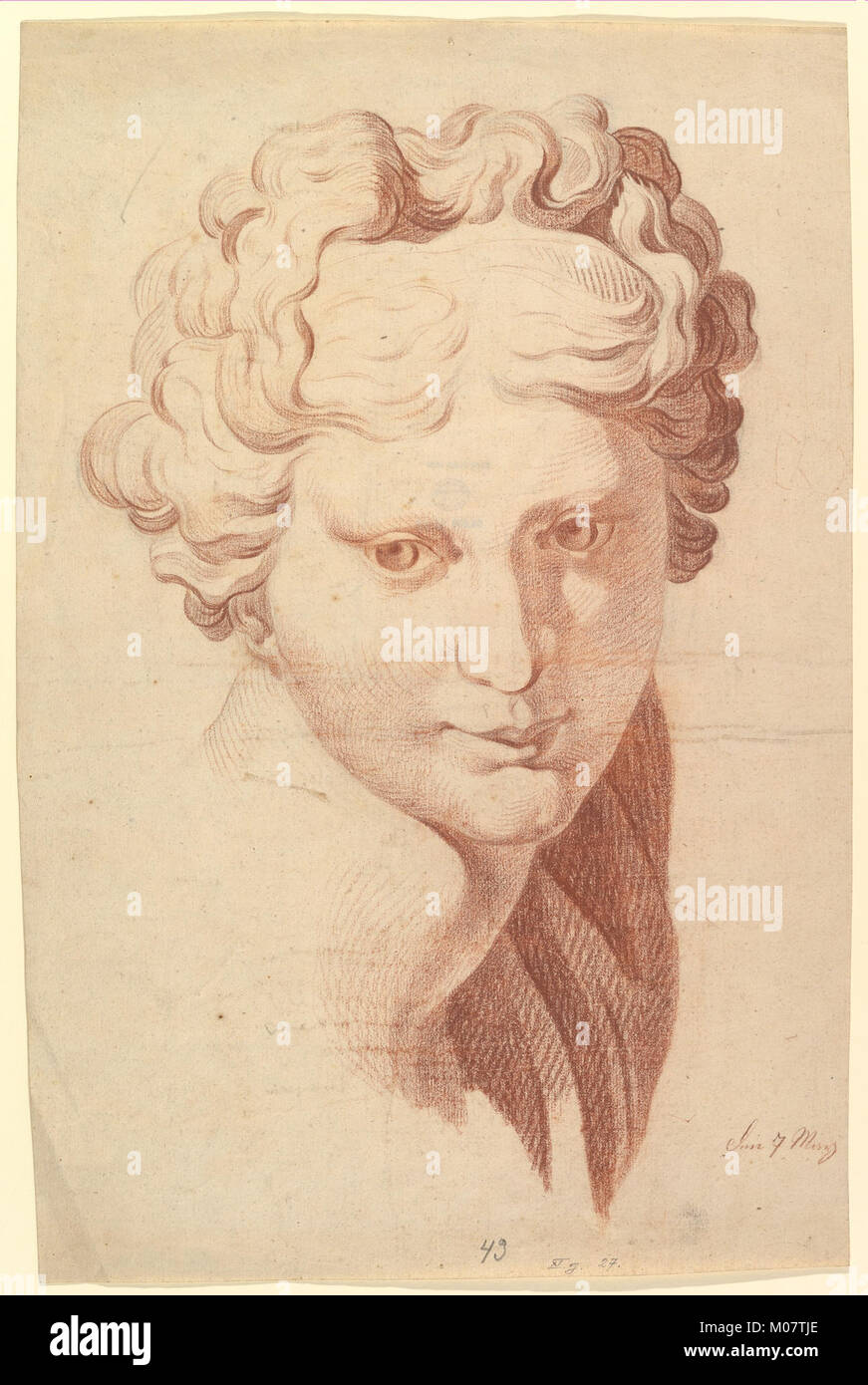 This idealized female head represents classical portraiture ...