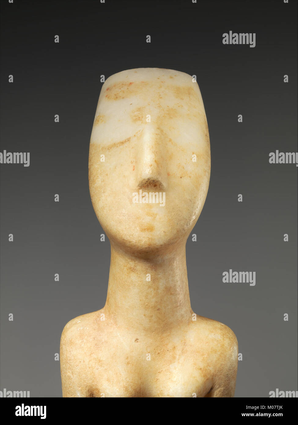 This marble sculpture of a female figure reflects the artistic styles ...