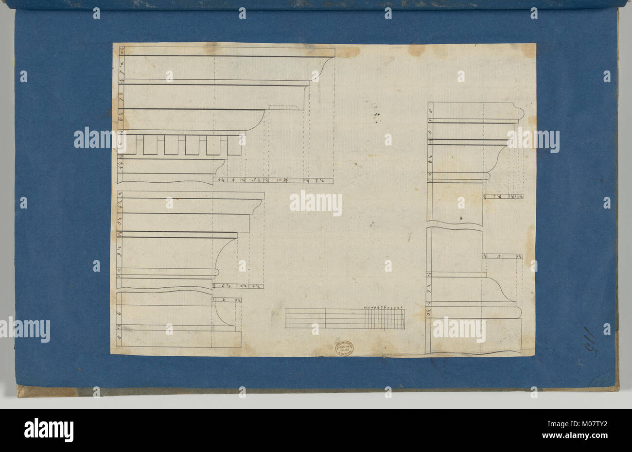 These moldings for a library bookcase, designed from Chippendale ...