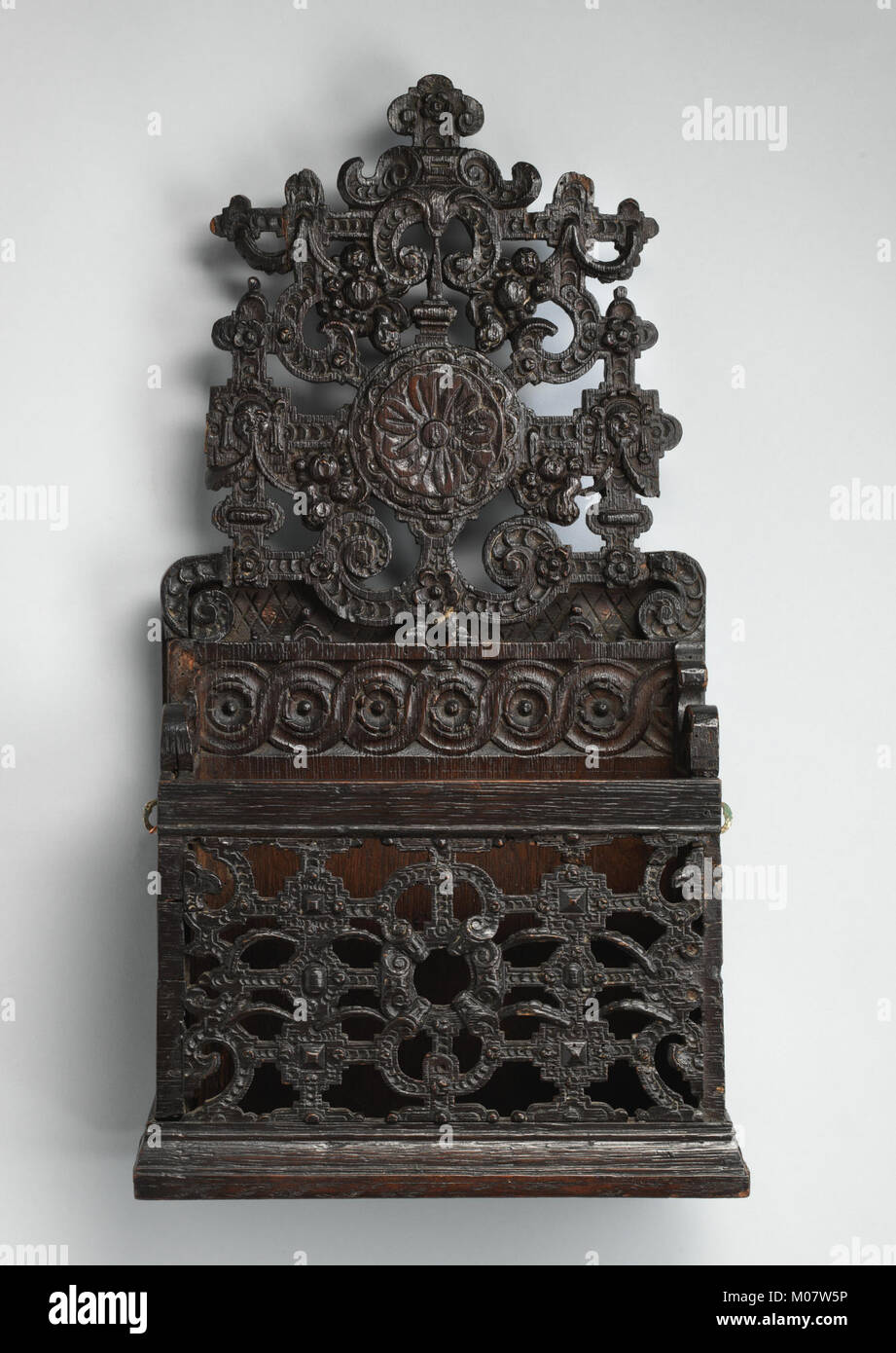 This artifact features a mace and Bible holder, likely used for ...