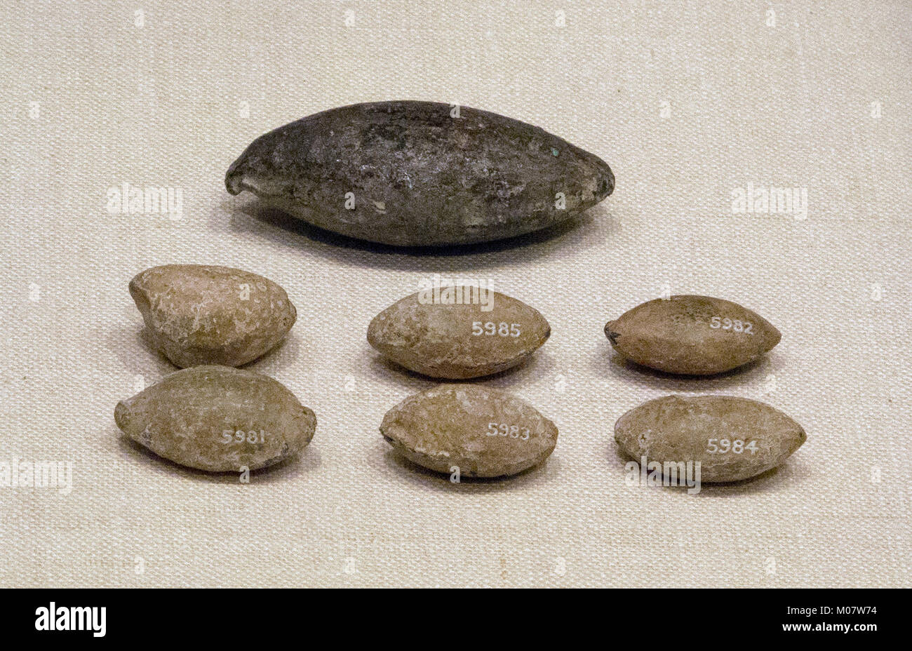 Lead sling bullet MET LC-74 51 5244 Stock Photo - Alamy