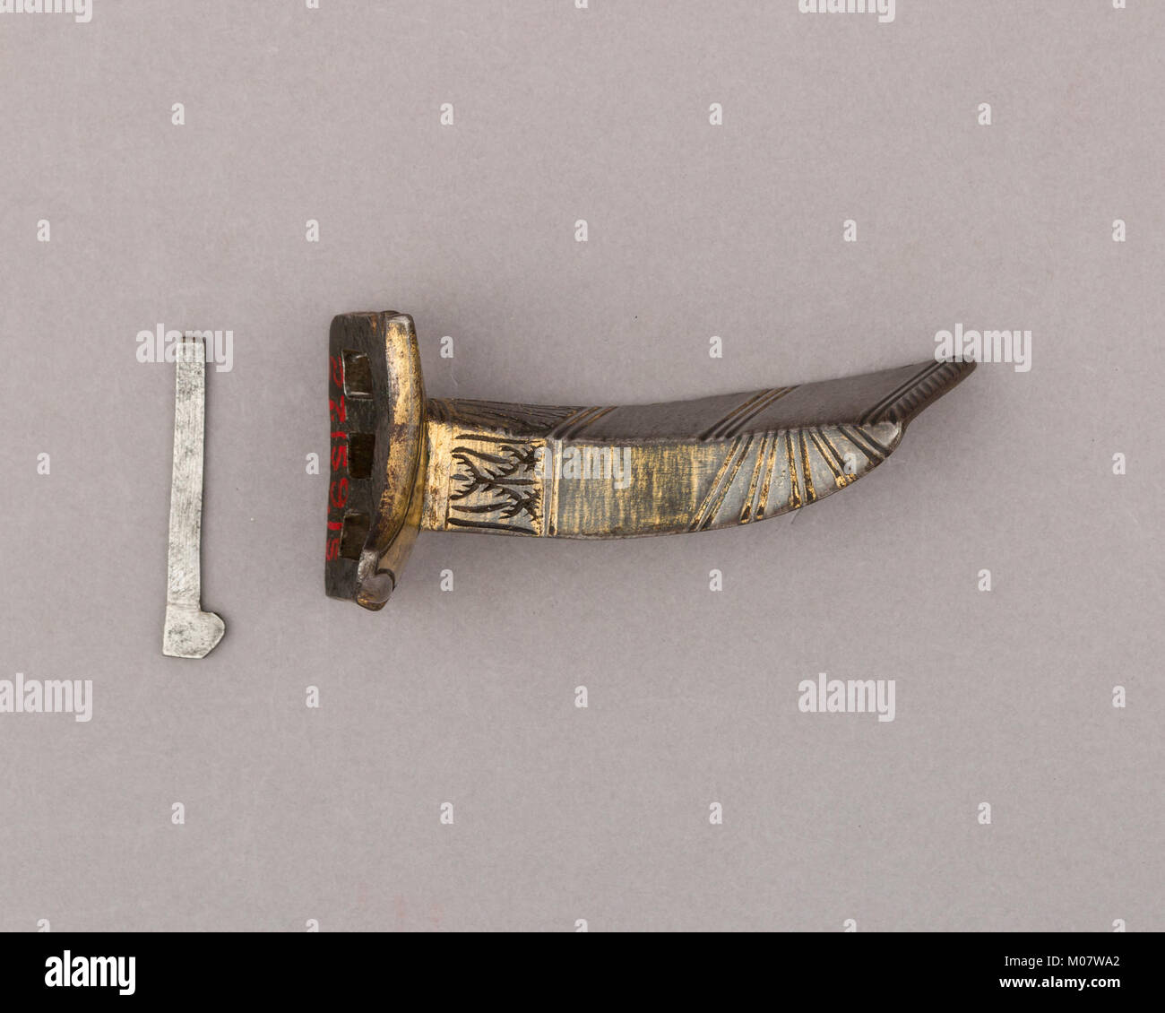 This lance rest is a medieval armory piece used to support a lance when ...